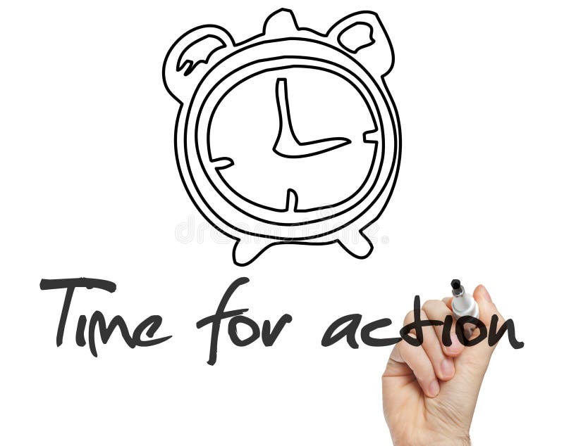 Time for Action Concept Handwritten Stock Illustration - Illustration ...