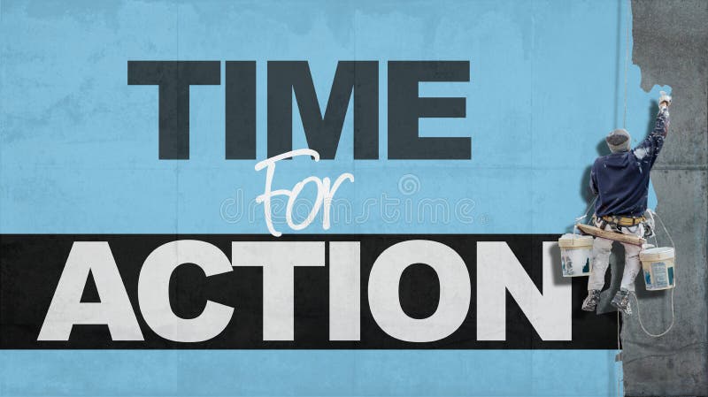 Time for action stock image. Image of advertisement, advertising - 56187709