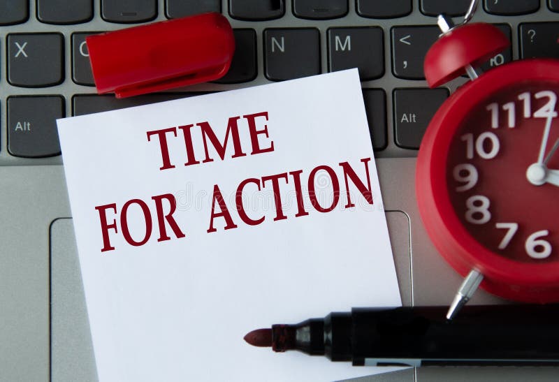 Action Words Traffic Sign on Blue Sky Stock Photo - Image of commanding ...