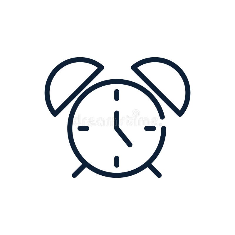 Time Alarm Clock Linear Design Stock Vector - Illustration of line ...