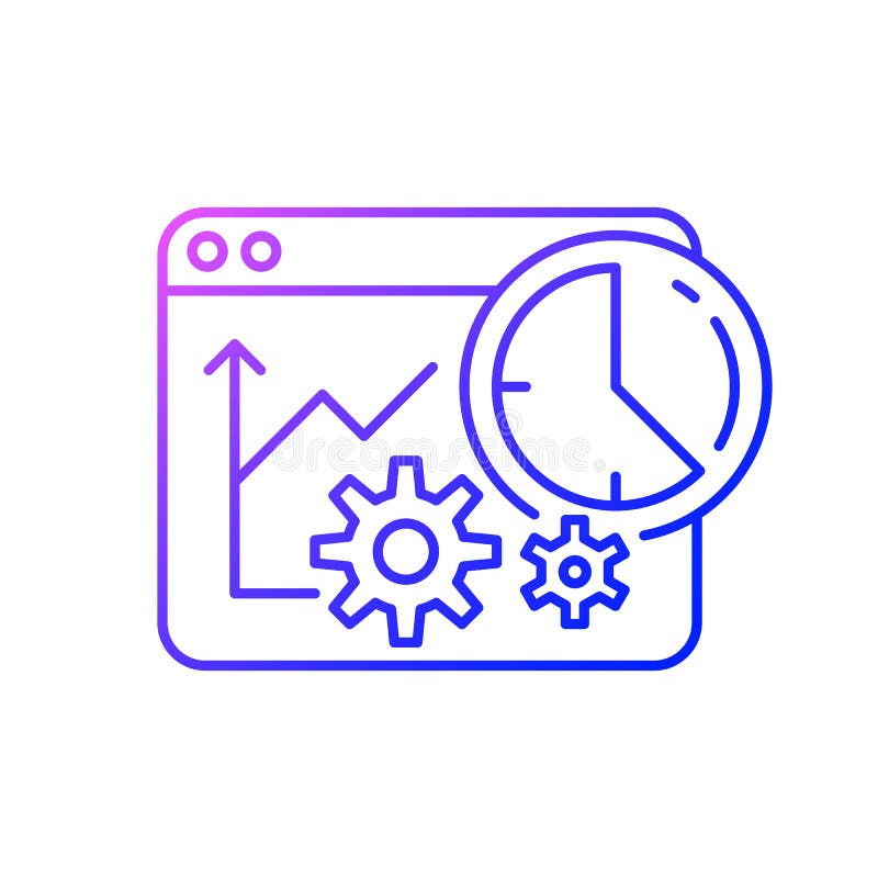 Time Analysis Gradient Linear Vector Icon Stock Vector - Illustration ...