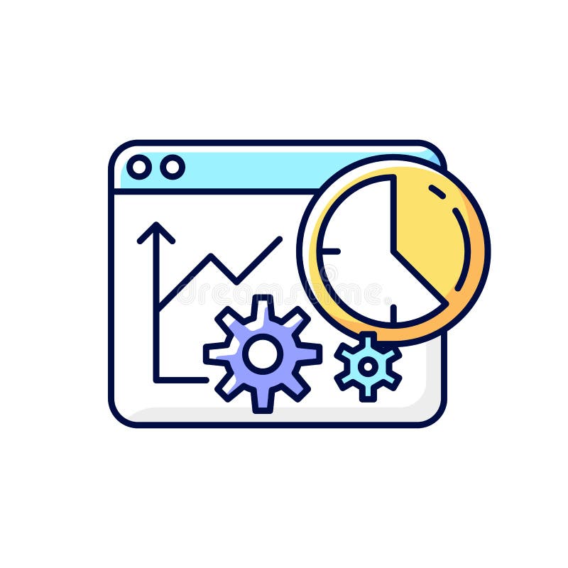 Time Analysis RGB Color Icon Stock Vector - Illustration of evaluation ...