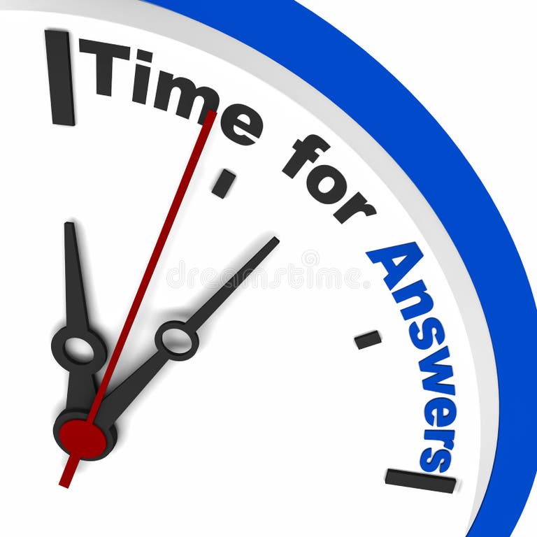 Time for answers stock illustration. Illustration of render - 28380343