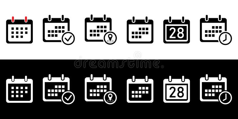 Time Appointment Reminder, Date and Location Icon Event Elements ...