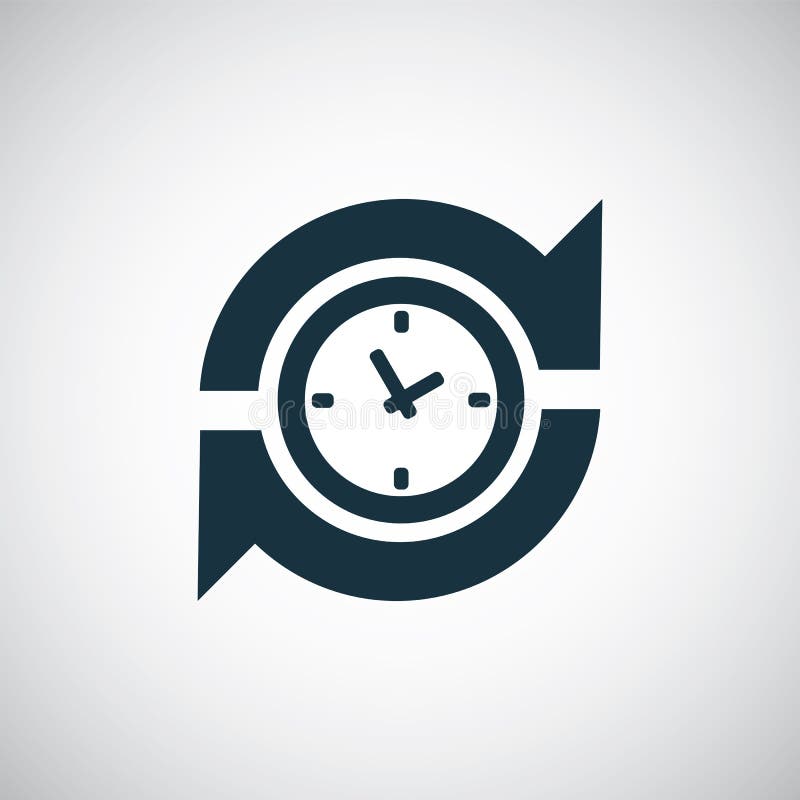 Time Arrow Vector Icon. Clock Isolated Icon for Wab Design Stock Vector ...