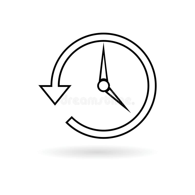 Time Back Icon, History Icon, Color Icons Set Stock Illustration ...