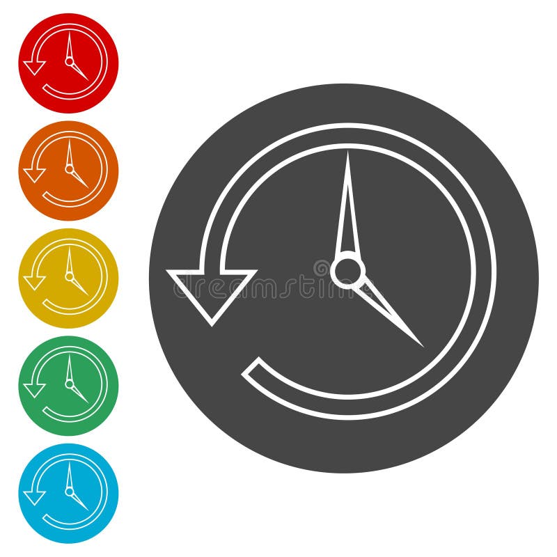 Time Back Icon, History Icon Stock Vector - Illustration of european ...