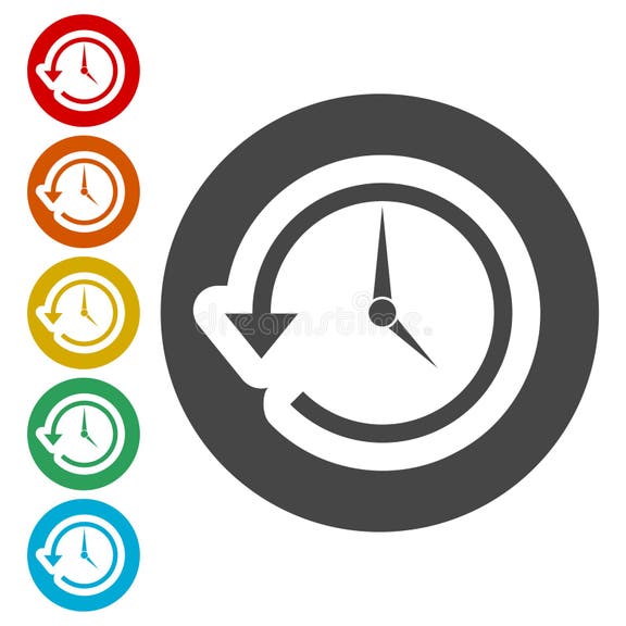 Time Back Icon, History Icon Stock Vector - Illustration of modern ...