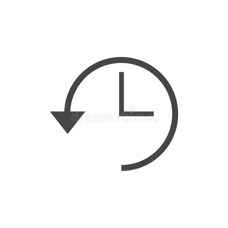 Time back icon stock vector. Illustration of european - 105043999