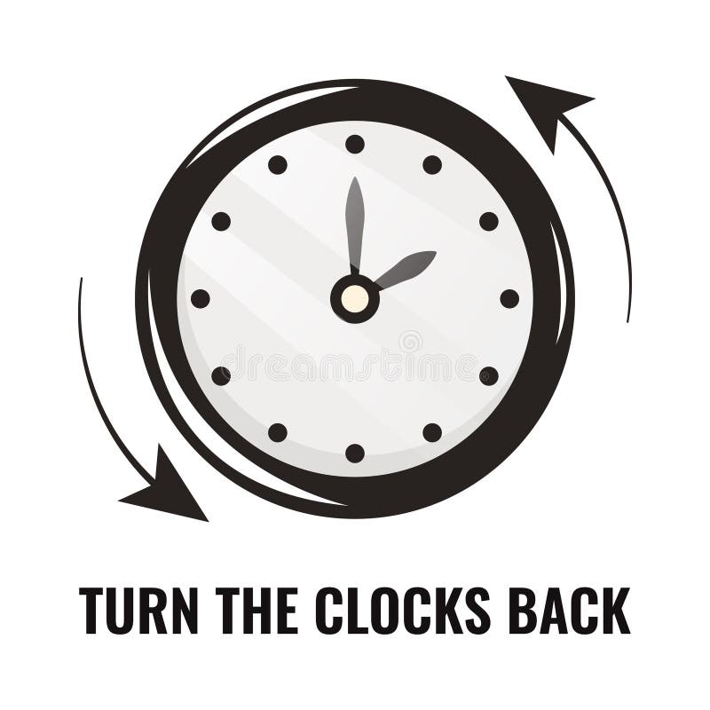 Time Back Vector Icon. Turn the Clocks Back Stock Vector - Illustration ...