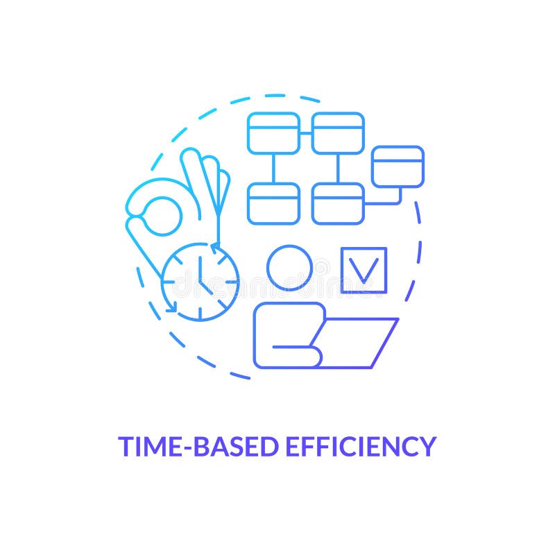 Time-based Efficiency Blue Gradient Concept Icon Stock Vector ... Time-based Efficiency Blue Gradient Concept Icon Stock Vector ...