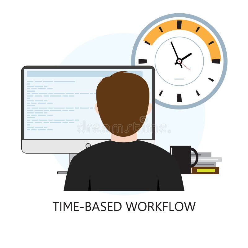 Time-Based Workflow Icon stock vector. Illustration of based - 55918025