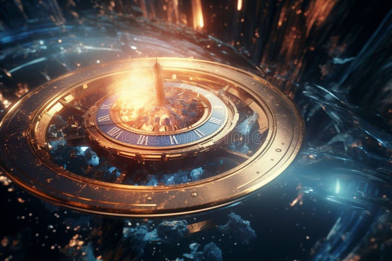 Time Bending Around a Cosmic Singularity Stock Illustration ...