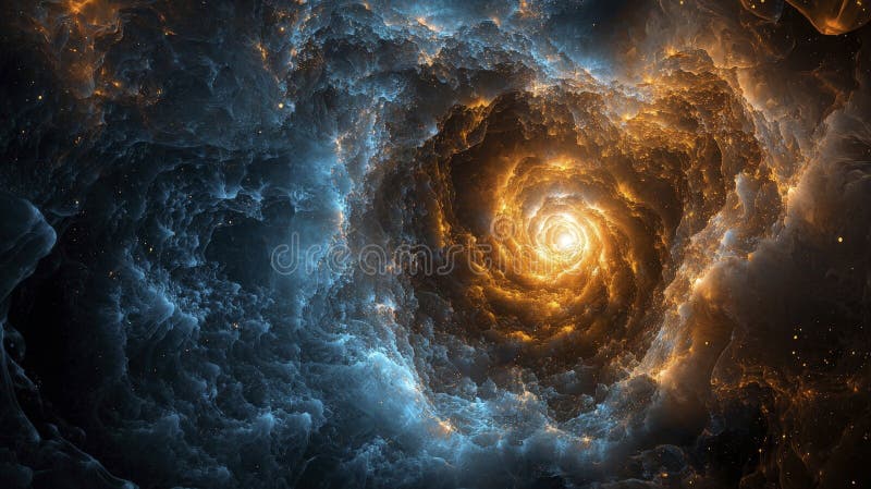 Time Bending and Folding in Space with Glowing Portals Cosmic Nebula ...