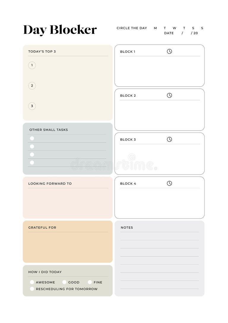 Time Blocking Stock Illustrations – 294 Time Blocking Stock ...