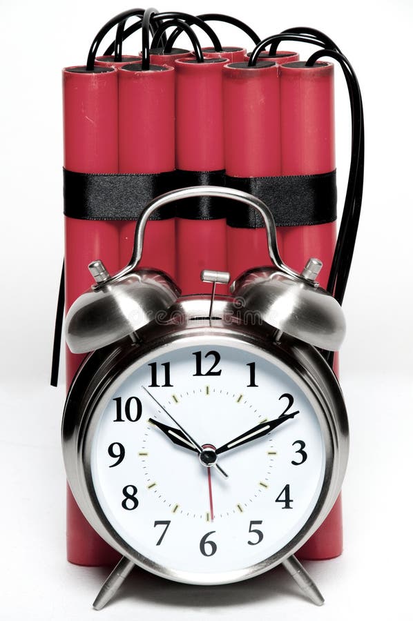 Time Bomb Isolated on White Stock Photo - Image of closeup, view: 33853026