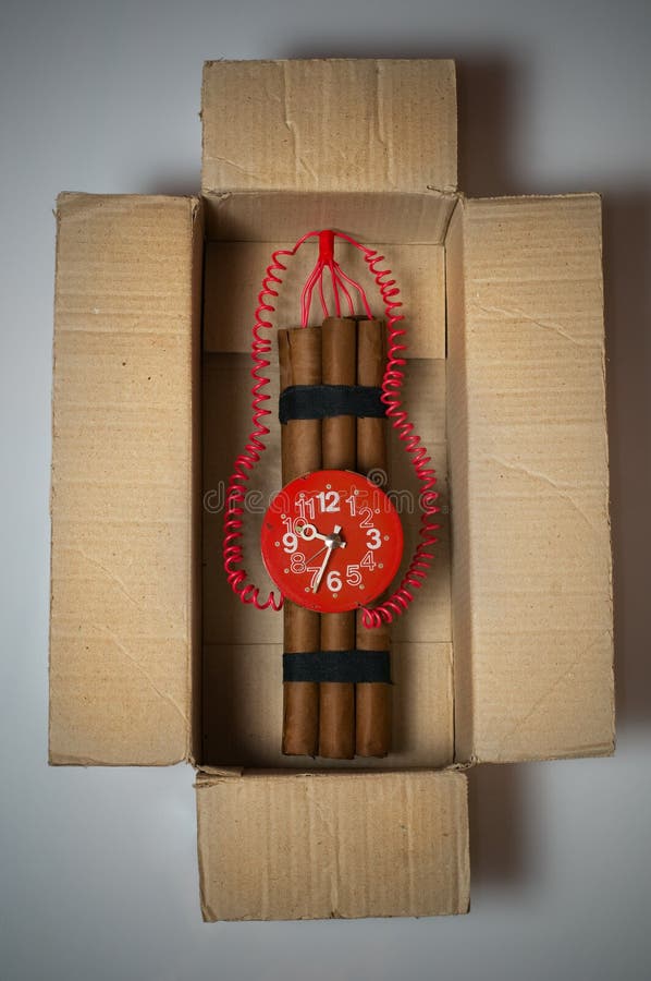 Time bomb in box stock image. Image of detonate, alarm - 12135651