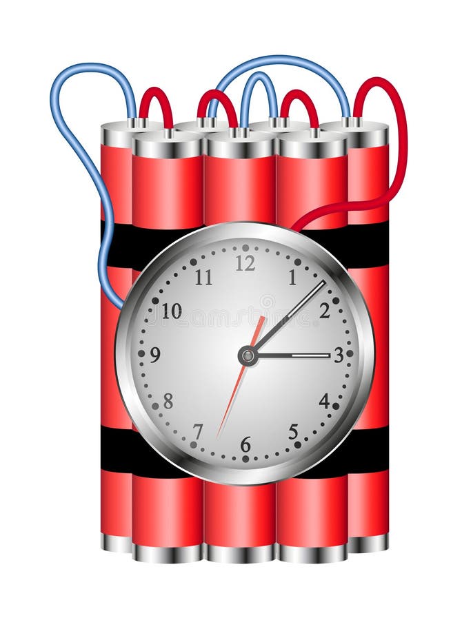 Bomb with timer stock illustration. Illustration of deadline - 20804456