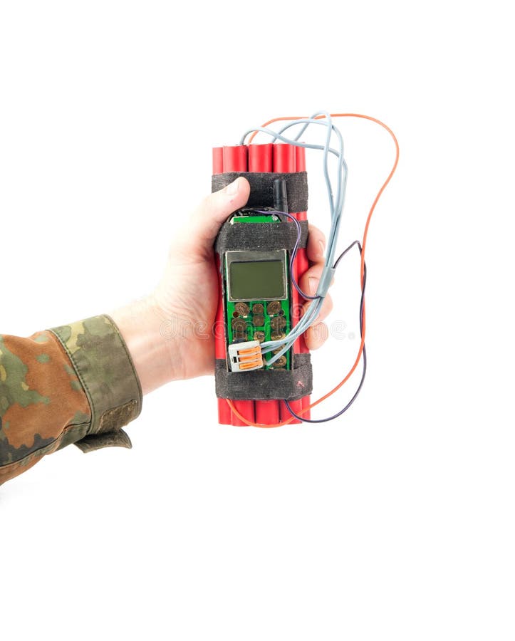 Time bomb in bag stock image. Image of explode, hide - 81294495