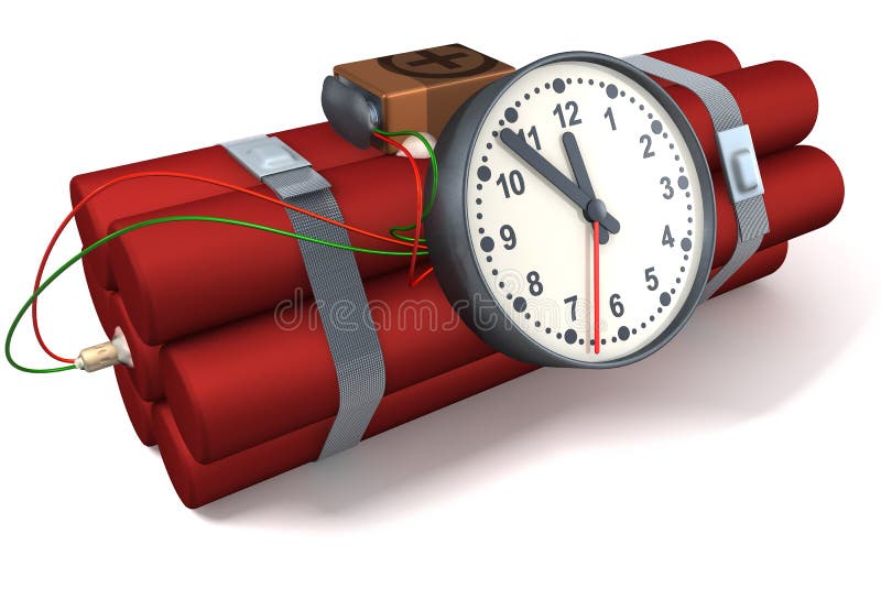 Time Bomb Strapped To Earth Stock Illustration - Illustration of ...