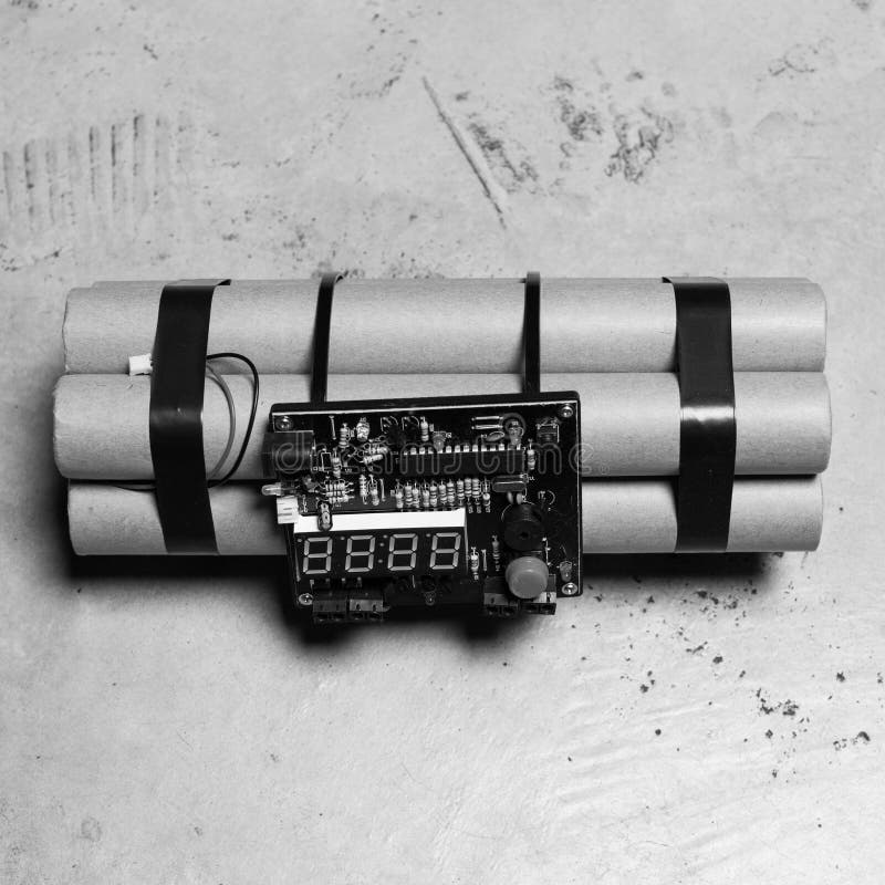 Time Bomb with a Working Electronic Clockwork Stock Photo - Image of ...