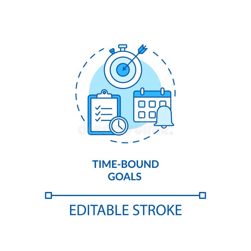 Time Bound Goals Landing Page Flat Vector Template Stock Vector ...