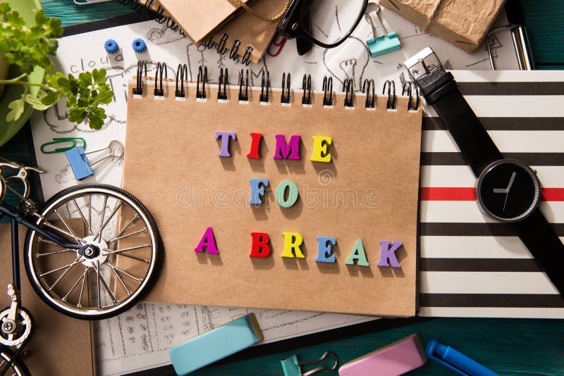 Time for a Break Handwritten with Crayons on a Blackboard Stock Image ...
