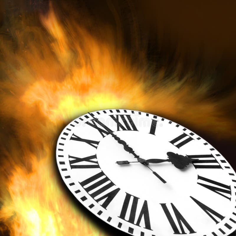 Time Burning in Fire Concepts Stock Photo - Image of antique, waisting ...
