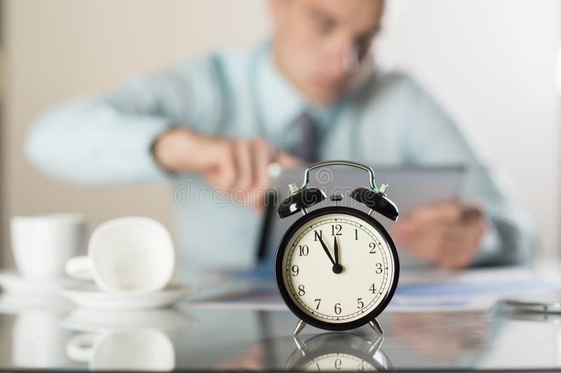 Woman in Office Has Stress with Time Pressure Stock Photo - Image of ...