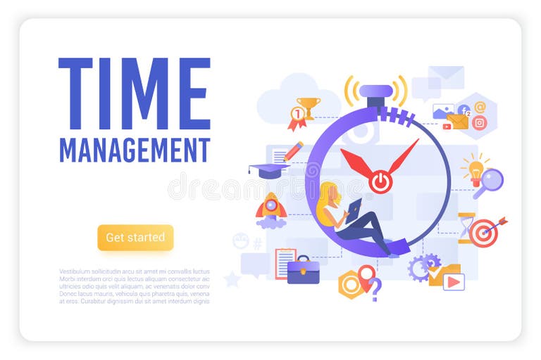 Time Management Cartoon Stock Illustrations – 28,831 Time Management ...