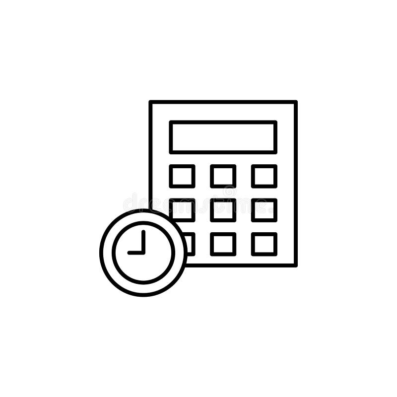 Time Calculator Icon. Element of Time Value Icon for Mobile Concept and ...