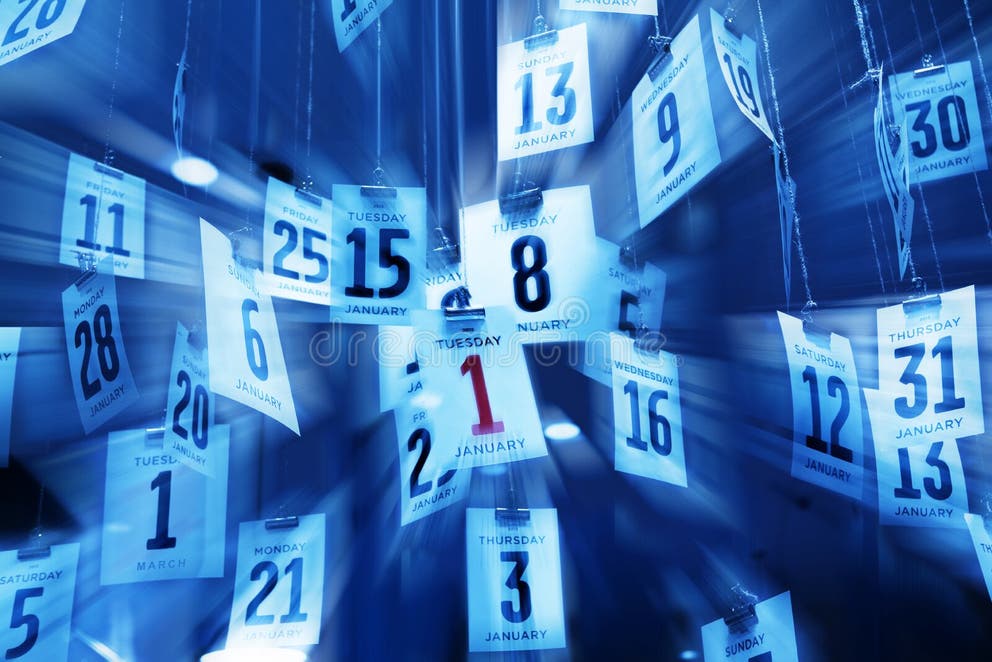 Time Calendar Background Abstract New Years Day Stock Photo - Image of ...