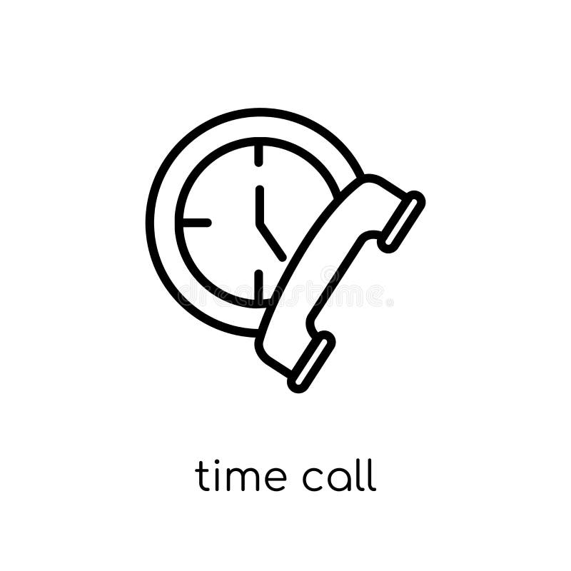 Time Call Icon from Communication Collection. Stock Vector ...