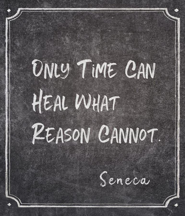 Time can heal Seneca quote stock image. Image of culture - 145013133