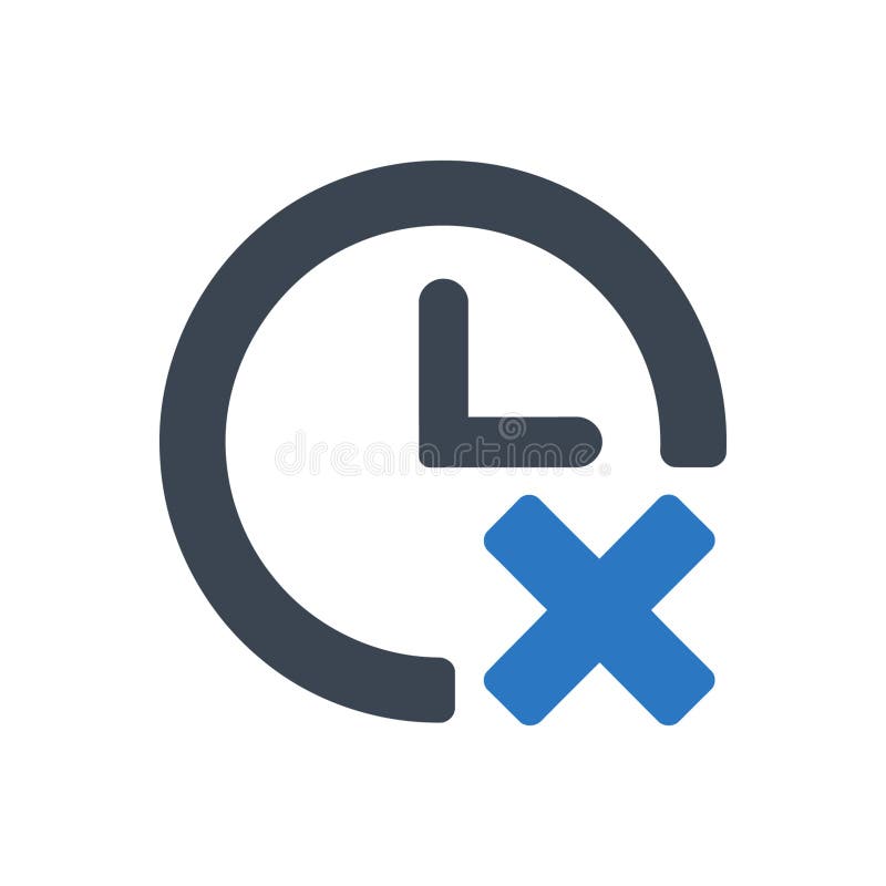 Time Cancel Icon stock vector. Illustration of icon - 361529155