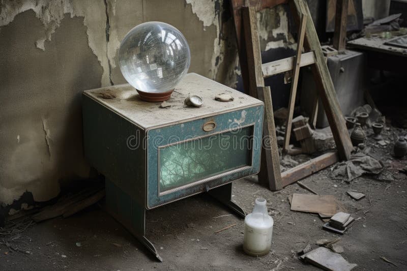 Time Capsule Placed Next To Modern Technology Stock Illustration ...