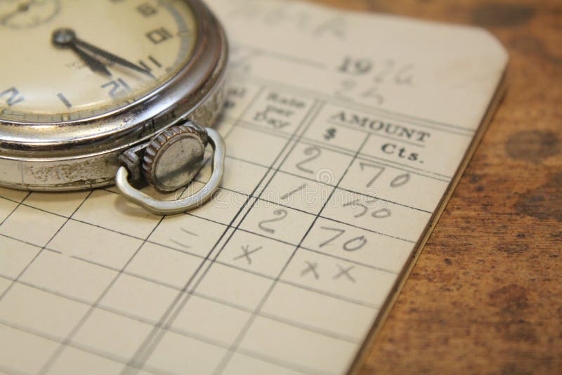 Time card stock photo. Image of check, employee, watch - 39658770