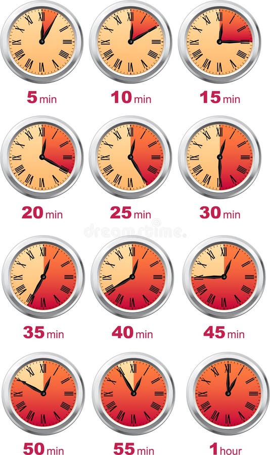 Telling the Time, Draw the Time Stock Vector - Illustration of ...