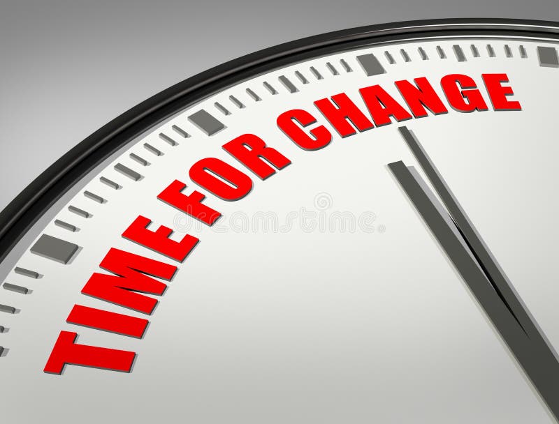 Time To Change Concept Clock Stock Illustration - Illustration of ...
