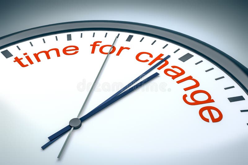 Time To Change Concept Clock Stock Illustration - Illustration of ...
