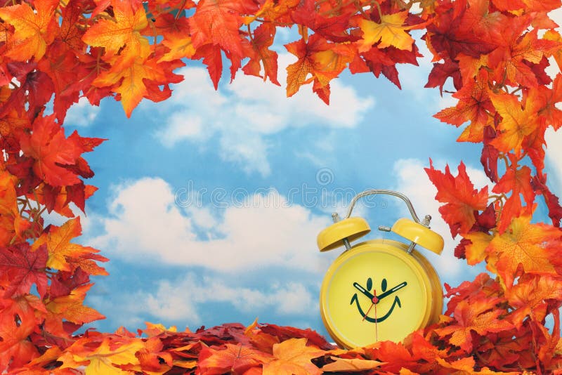 It Is Time To Fall Back Message Stock Illustration - Illustration of ...