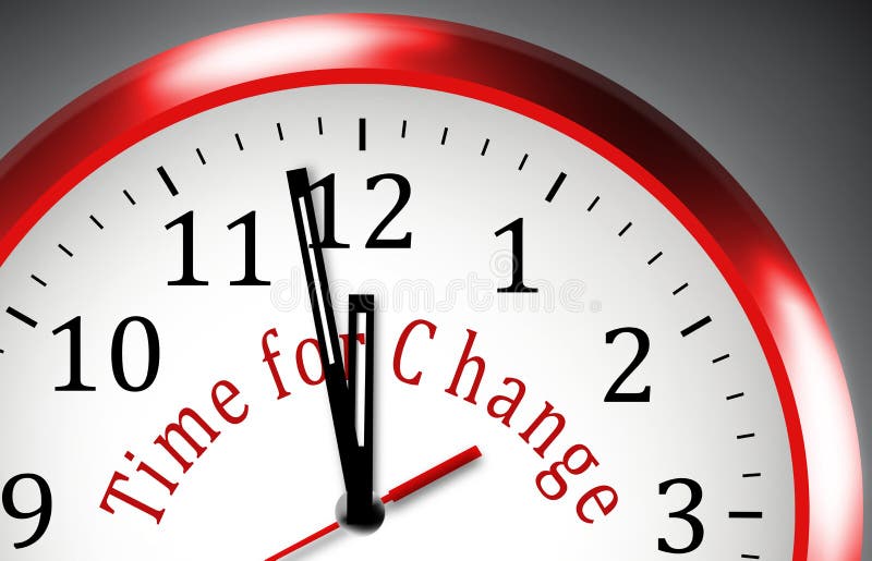Time for Change clock stock illustration. Illustration of change ...