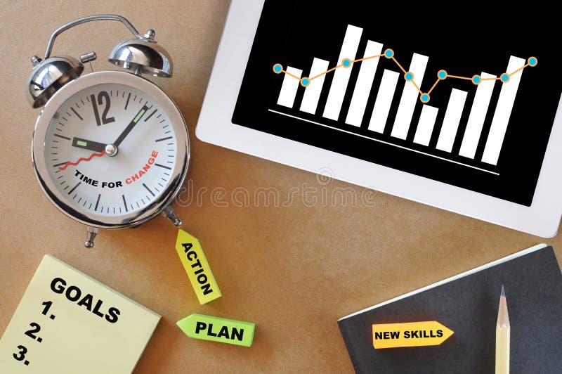Time for Change Concept and Success Ides Stock Image - Image of ...