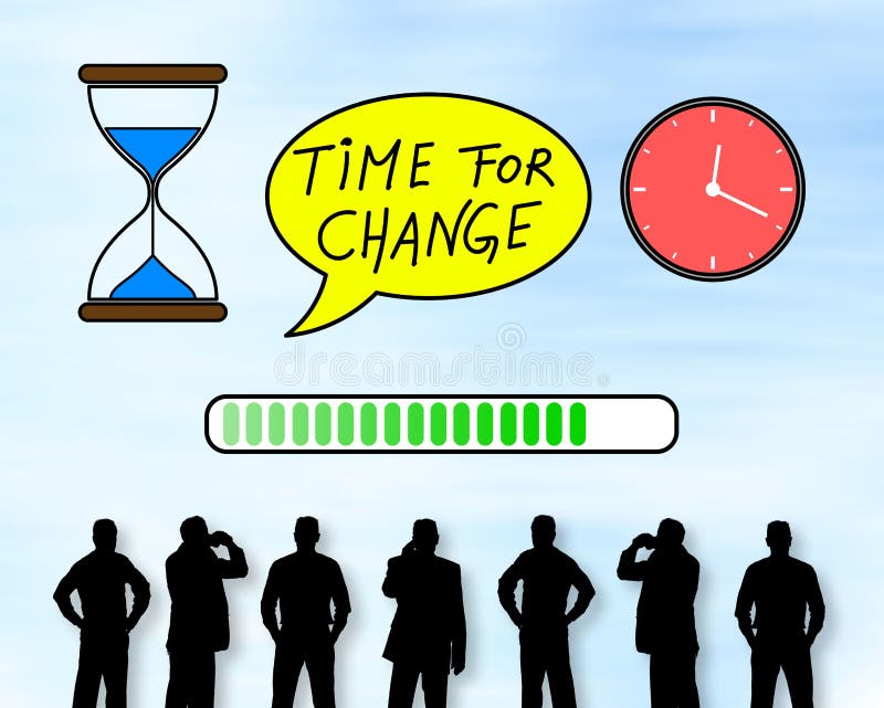 Time for Change Concept on a Wall Stock Image - Image of chance, change ...