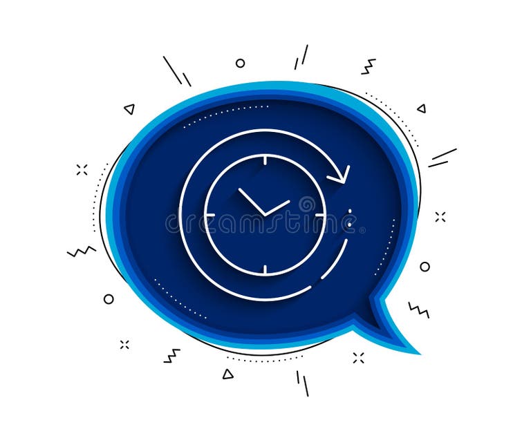 Time Change Line Icon. Clock Sign. Watch. Vector Stock Vector ...