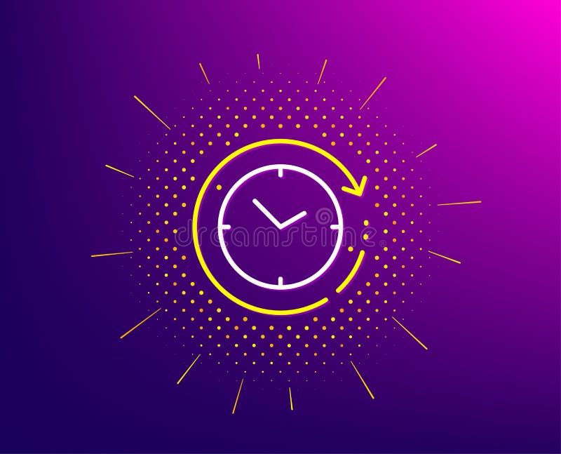 Time Change Line Icon. Clock Sign. Watch. Vector Stock Vector ...