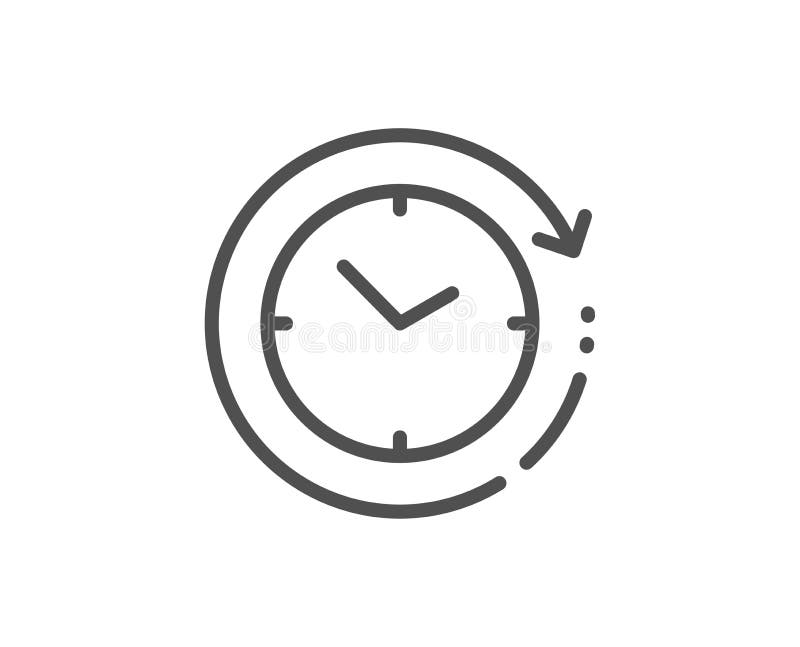 Time Change Line Icon. Clock Sign. Watch. Vector Stock Vector ...