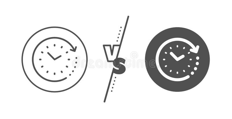 Time Change Line Icon. Clock Sign. Watch. Vector Stock Vector ...