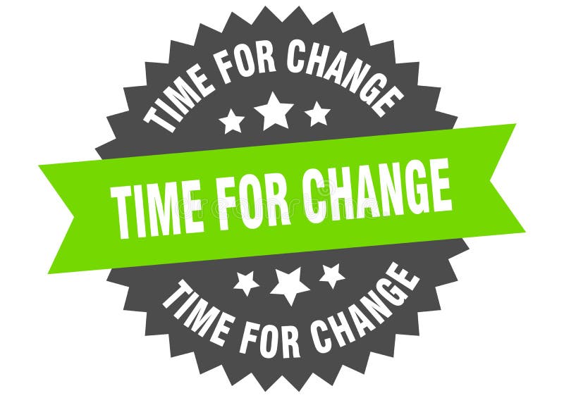 Time for change stock vector. Illustration of black - 160545176