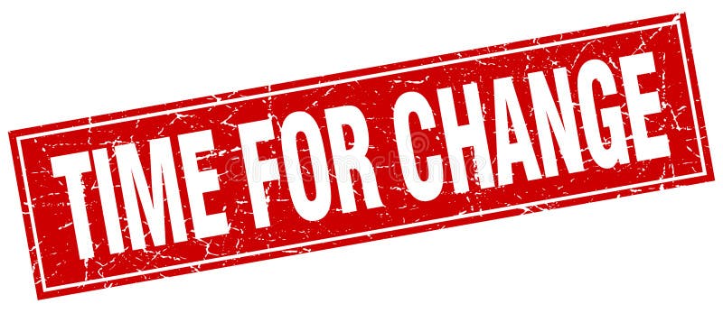 Time for change stamp stock vector. Illustration of rubber - 125219570